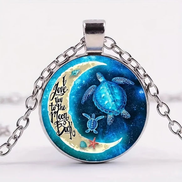 Jewelry | I Love You To The Moon And Back Sea Turtles Moon Pendant On ...